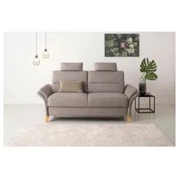 3-Sitzer Home Affaire "Westerland", braun (latte), B:186cm H:90cm T:89cm, 100% Polyester, Sofas, Federkern-Polsterung. wahlweise mit Armlehnfunktion