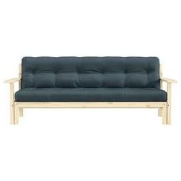 Schlafsofa KARUP DESIGN "Unwind", blau (petrol blau), B:190cm H:14cm T:92cm, Sofas, Schlafsofa, Mit Holzstruktur, inkl. Futonmatratze, Liegefl&auml;che 130x190 cm