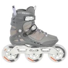 Inlineskates Powerslide "Phuzion Argon Cement 110" Gr. 44, grau (grau, wei&szlig;), Inlineskates_Rollschuhe, 44 (bis 100 kg), Kunstfaser, Lederimitat