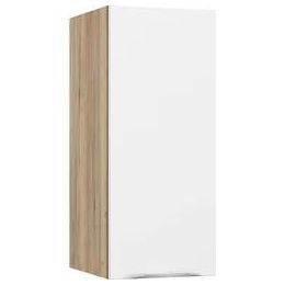 H&auml;ngeschrank KOCHSTATION "KS-Aken", wei&szlig; (wei&szlig;, wildeiche nachbildung), B:30cm H:70,4cm T:34,6cm, Schr&auml;nke, H&auml;ngeschrank