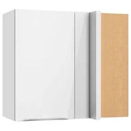 Eckh&auml;ngeschrank KOCHSTATION "KS-Aken", wei&szlig; (wei&szlig; hochglanz, wei&szlig;), B:85cm H:70,4cm T:34,6cm, Schr&auml;nke, Eckh&auml;ngeschrank