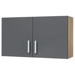 H&auml;ngeschrank KOCHSTATION "KS-Toronto, Breite 100 cm", grau (anthrazit, eiche), B:100cm H:57cm T:34cm, Holzwerkstoff, Schr&auml;nke, H&auml;ngeschrank