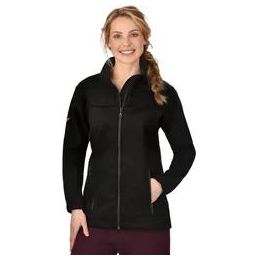 Softshelljacke TRIGEMA "TRIGEMA Softshelljacke RV unisex", Damen, Gr. 3XL, schwarz, Stoff, 88% Polyamid, 12% Elastan, lang, Jacken Softshelljacke