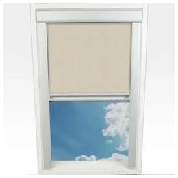 Dachfensterrollo Liedeco "Verdunkelung" Gr. 7, beige, B:77,5cm H:136cm, Polyester, Rollos