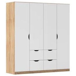 Kleiderschrank Rauch "Freising ger&auml;umiger Schrank Garderobe Schlafzimmerschrank", wei&szlig; (struktureichefarben hell, wei&szlig;), B:181cm H:197cm T:54cm, Holzwerkstoff, Schr&auml;nke, Kleiderschrank, mit Griffmulden und Schubk&auml;sten OTTO ́s Chois TOP PRODUKT