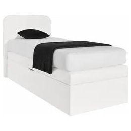 Boxspringbett, wei&szlig;, B:105cm L:212cm, Box und Kopfteil: Microvelours (100% Polyester) oder Kunstleder (Polyurethan);Bezug der Obermatratze: 100% Polyester, Westfalia Schlafkomfort, Komplettbetten, Boxspringbett, wahlweise mit Bettkasten