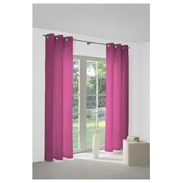 Vorhang WIRTH "Dim out" Gr. 5, pink, B:145cm H:255cm, Polyester, Gardinen