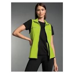 Steppweste TRIGEMA "TRIGEMA Atmungsaktive Sport-Weste", Damen, Gr. 3XL, gelb (lemon), 92% Polyester, 8% Elastan, lang, Westen Steppweste