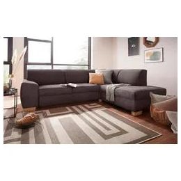 Ecksofa DOMO collection "Incanto kubische Formensprache, komfortabel, L-Form", braun (espresso), B:260cm H:81cm T:195cm, Sofas, Ecksofa, wahlweise mit Bettfunktion