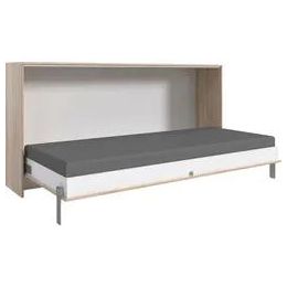 Schrankbett wimex "Juist Schrankklappbett G&auml;stebett", braun (eiche s&auml;gerau nachbildung), H:105cm, Schrankbetten, horizontal klappbar, 3 Liegefl&auml;chen, mit Lattenrost, Made in Germany