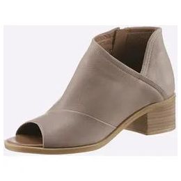 Sandalette Andrea Conti, Damen, Gr. 40, grau (taupe), Glattleder, Leder, Schuhe Sommerboots Ankleboots Schaftsandale