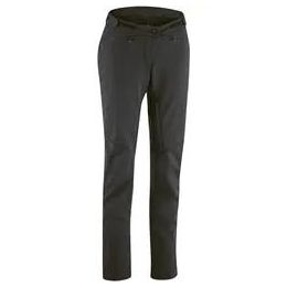 Fahrradhose Gonso "SKARN W 2", Damen, Gr. 50, Normalgr&ouml;&szlig;en, schwarz, 100% Polyester, Hosen Fahrradhose, lange Damen Radhose, Softshell-Hose mit Ventilation am Innenbein