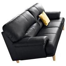 3-Sitzer Trendmanufaktur "Cecilia, Sofa in italienischem Design", schwarz, B:200cm H:87cm T:90cm, Sofas, mit tollem Sitzkomfort, extrabequeme Armlehnen, Holzf&uuml;&szlig;e