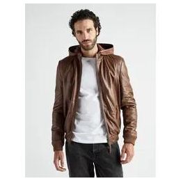 Bikerjacke JCC "15-9-2", Herren, Gr. XL, braun (cognac), Obermaterial 100% Leder Lamm; Futter 100% Baumwolle; &Auml;rmelfutter: 100% Polyester; Wattierung: 100% Polyester, Jacken