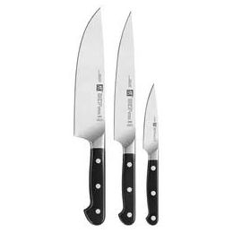Messer-Set Zwilling "Pro", silber (edelstahlfarben), Edelstahl 18/10, Kochmesser-Sets, Edelstahl 18/10, aus einem St&uuml;ck geschmiedet