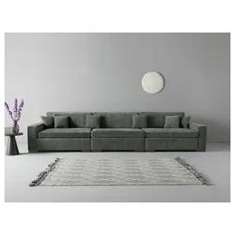 3-Sitzer Home Affaire "Skara XXL", grau, B:400cm H:86cm T:130cm, 100% Polyester, Sofas, Lounge-Sofa XXL mit Federkern-Polsterung, in vielen Bezugsvarianten