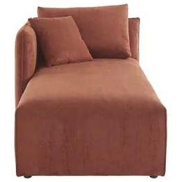 Ottomane OTTO HOME "N&ouml;re", orange (terra), B:90cm H:86cm T:172cm, 92% Polyester, 8% Polyamid, Sofas, Ottomane, Modul - zum Zusammenstellen; in vielen Bezugsqualit&auml;ten und Farben