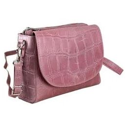 Umh&auml;ngetasche "Amsterdam", Damen, Gr. B/H/T: 23cm x 18cm x 9cm onesize, rosa, Leder, Collezione Alessandro, Taschen Umh&auml;ngetasche, aus echtem Leder