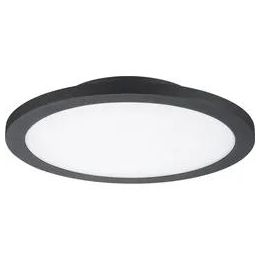 LED Au&szlig;en-Wandleuchte Heitronic "Tella", grau (anthrazit), H:4,1cm &Oslash;:27cm, Leuchten, LED Au&szlig;enwandleuchte LED Au&szlig;endeckenleuchte, Deckenlampe, Wandlampe, 1000 lm Lichtstrom