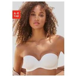 Multiway-BH Lascana, Damen, Gr. 70, Cup B, beige (creme), Microtouch, Obermaterial: 60% Polyamid, 35% Polyester, 5% Elasthan, Basic, BHs, mit verschiedenen Tragevarianten