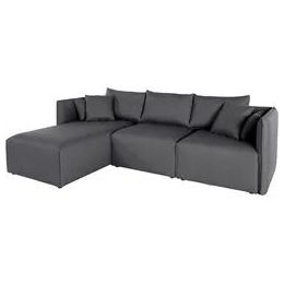 Ecksofa OTTO HOME "N&ouml;re L-Form", grau (mittelgrau), B:262cm H:74cm T:172cm, Samtoptik (100% Polyester);Struktur (100% Polypropylene);Webstoff (100% Polyester);Struktur fein (100% Polyester);Luxus-Microfaser Lederoptik (100% Polyester);Baumwoll-/Leinenmix (60% Baumwolle/40% Leinen), Sofas, Ecksofa, 3 Teile, in vielen Bezugsqualit&auml;ten und Farben. Modulteile s. "N&ouml;re"