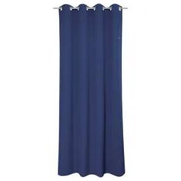 Vorhang Tom Tailor HOME "Dove Signature", blau (navy), B:140cm H:250cm, Polyester, Gardinen, blickdicht