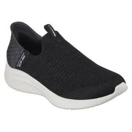 Slip-On Sneaker Skechers "ULTRA FLEX 3.0 - SMOOTH STEP", Damen, Gr. 39, schwarz, Textil, Schuhe, Schlupfschuh, Slipper, Freizeitschuh in veganer Verarbeitung
