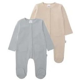 Overall Liliput, M&auml;dchen, Gr. 74, EURO-Gr&ouml;&szlig;en, blau (beige, blau), 95% Baumwolle, 5% Polyester, Rundhals, Overalls Overall, mit praktischen Druckkn&ouml;pfen