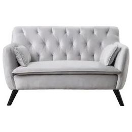 2-Sitzer "Janna", grau, B:132cm H:82cm T:80cm, ATLANTIC HOME COLLECTION, Sofas, inklusive 2 Zierkissen