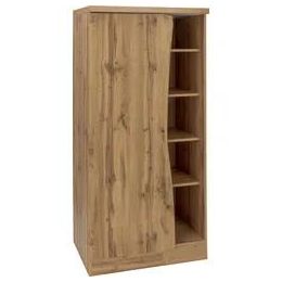 Midischrank KOCHSTATION "KS-Bruneck", braun (wotaneiche), B:80cm H:166cm T:60cm, Holzwerkstoff, Schr&auml;nke, K&uuml;chenschrank Midischrank, Vorratsschrank >>Bruneck<< 90 cm breit, hochwertige MDF-Fronten