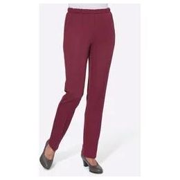 Jerseyhose Classic Basics, Damen, Gr. 42, Normalgr&ouml;&szlig;en, rot (bordeaux), 100% Polyester, unifarben, lang, Hosen Jerseyhose