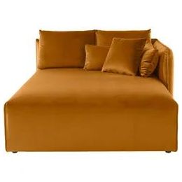 Ottomane OTTO HOME "N&ouml;re", gold, B:138cm H:86cm T:168cm, 100% Polyester, Sofas, Ottomane, Lounge-Modul - zum eigenen Zusammenstellen, Breite 138cm, Tiefe 168cm
