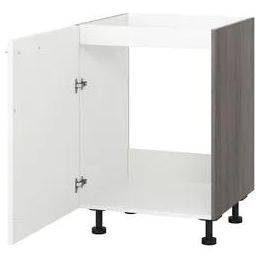 Sp&uuml;lenunterschrank KOCHSTATION "KS-Trea SP60", wei&szlig; (wei&szlig;, eichefarben grau), B:60cm H:75cm T:56cm, Schr&auml;nke, Breite 60 cm, H&ouml;he 75 cm