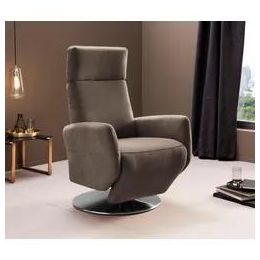 Sit & More TV-Sessel SIT & MORE "Kobra", braun (cappuccino), B:71cm H:110cm T:82cm, Struktur impr&auml;gniert (100% Polyester);Luxus-Microfaser ALTARA NUBUCK (100% Polyester);Struktur (52% Polyester, 35% Polyacryl, 13% Baumwolle);Luxus-Microfaser weich (90% Polyester, 10% Polyamid);Luxus-Microfaser Lederoptik (100% Polyester), Sessel, manuelle Relaxfunktion