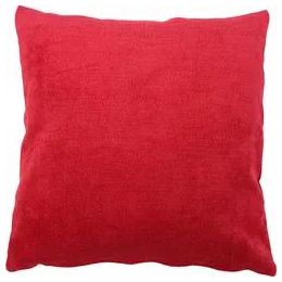 G&ouml;zze Dekokissen G&Ouml;ZZE "Muri", rot (rot, unifarben), B:50cm L:50cm, Obermaterial: 100% Polyester, Dekokissen_Sitzkissen_Kissenh&uuml;llen, in vielen Unifarben