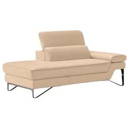 Ottomane Egoitaliano "Princess, elegantes Designsofa mit erstklassigem Sitzkomfort", beige (champagner), B:177cm H:95cm T:108cm, Leder &raquo;BULL&laquo; (echtes Rindsleder). Geschliffenes, pigmentiertes und behandeltes Rindsleder mit einer Dicke von 1, 3-1, 5 mm. Dieses Leder zeigt eine ziemlich weiche Hand mit einem halb undurchsichtigen Aussehen. Es handelt sich um ein gesch&uuml;tztes Leder. Eine leichte Decks