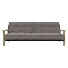 Schlafsofa INNOVATION LIVING TM "Splitback Frej, Dauerschlafsofa, bequem mit Federkernunterfederung", grau, B:234cm H:79cm T:90cm, Webstoff &raquo;MIXED DANCE&laquo; (100% Polyester);Webstoff fein &raquo;FLASHTEX&laquo; (100% Polyester), Sofas, Schlafsofa, mit stabilen Armlehnen, in skandinavischem Design