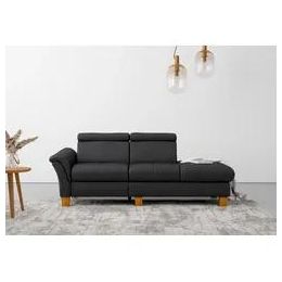 Recamiere Home Affaire "Lindgren", grau (anthrazit), B:206cm H:84cm T:93cm, 100% Polyester, Sofas, Recamiere, wahlweise motorische TV-Funktion, Bettkasten und Kopfteilverstellung