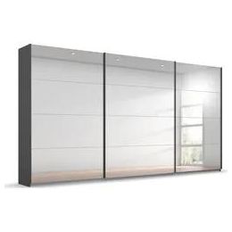Schwebet&uuml;renschrank Rauch "Kleiderschrank Schrank Garderobe W&auml;scheschrank Ankleide ORACLE", grau (graumetallic), B:360cm H:229cm T:62cm, Holzwerkstoff, Schr&auml;nke, Schwebet&uuml;renschrank, inkl. Schubladen-Einsatz und extra Einlegeb&ouml;den MADE IN GERMANY