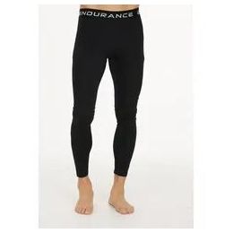 Lauftights Endurance "Power", Herren, Gr. S, US-Gr&ouml;&szlig;en, schwarz, 90% Polyester, 10% Elasthan, unifarben, lang, Hosen, mit stylischem Logo-H&uuml;ftbund