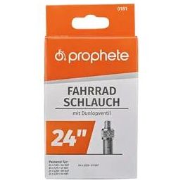 Fahrradschlauch Prophete "Fahrradschlauch", schwarz, Fahrradschl&auml;uche, 48mm, Dunlopventil (DV), 24 Zoll (60,96cm)