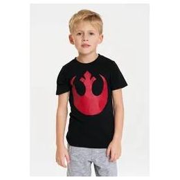 T-Shirt logoshirt "Star Wars Rebel Alliance", M&auml;dchen, Gr. 92, schwarz, 100% Baumwolle, bedruckt, normal, Rundhals, Shirts T-Shirt, mit auff&auml;lligem Frontprint