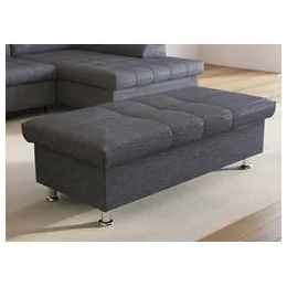 Hocker DOMO collection "Franzi", grau (wei&szlig;, grau), B:136cm H:43cm T:64cm, 90% Polyester, 10% Acryl, Hocker, Hocker mit Stauraum Polsterhocker, inklusive Stauraum