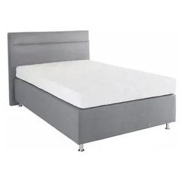 Boxspringbett, grau (strukturstoff grau), ohne LED-Beleuchtung, Liegefl&auml;che B/L: 120cm x 200cm, H3, Bonnell-Federkernmatratze, Bezug Unterbox und Kopfteil: Strukturstoff (77% Polyester und 23% Viskose);Bezug Obermatratze 100% Polyester, waschbar bis 60C, Westfalia Schlafkomfort, Komplettbetten, Boxspringbett, wahlweise mit LED-Beleuchtung