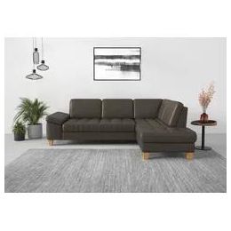 Sit & More Ecksofa SIT & MORE "Westham L-Form", grau (anthrazit), B:261cm H:88cm T:179cm, 100% Polyester, Sofas, Ecksofa, mit Ottomane, mit oder ohne Bettfunktion, Bettkasten, Verstellung