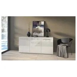 Kommode OTTO HOME "Piano", beige (beige hochglanz), B:180cm H:84,6cm T:45,2cm, Holzwerkstoff, Sideboards, Kommode, Hochglanz UV lackiert, Soft-Close Funktion