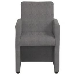 Cocktailsessel Home Affaire "Bologna", grau (anthrazit (fantasy 8203)), B:60cm H:90cm T:59cm, Luxus-Microfaser;Kunstleder;Microfaser, Sessel, Cocktailsessel, in verschiedenen Farben und Materialien erh&auml;ltlich