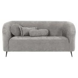 2-Sitzer Home Affaire "Ashly", grau (hellgrau), B:154cm H:81cm T:80cm, 100% Polyester, Sofas, in 3 Bezugsvarianten, Boucl&eacute;, Samtoptik und Struktur weich.