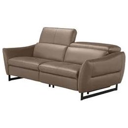 2,5-Sitzer Egoitaliano "Dafne, elegantes Designsofa mit hohem Sitzkomfort", wei&szlig; (paper), B:208cm H:97cm T:108cm, Leder &raquo;BULL&laquo; (echtes Rindsleder). Geschliffenes, pigmentiertes und behandeltes Rindsleder mit einer Dicke von 1, 3-1, 5 mm. Dieses Leder zeigt eine ziemlich weiche Hand mit einem halb undurchsichtigen Aussehen. Es handelt sich um ein gesch&uuml;tztes Leder. Eine leichte Deckschicht sch&uuml;tzt 