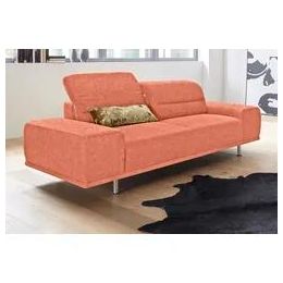 Sit & More 3-Sitzer SIT & MORE "Mariola", orange (terrakotta), B:212cm H:93cm T:130cm, Luxus-Microfaser (100% Polyester);Struktur (100% Polyester);Luxus-Microfaser ALTARA NUBUCK (100% Polyester), Sofas, mit Federkern, inklusive Sitztiefenverstellung